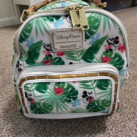 Loungefly | Bags | Loungefly Disney Parks Green Tropical Backpack ...